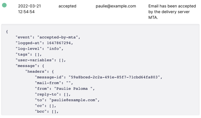 Checking the Email Log