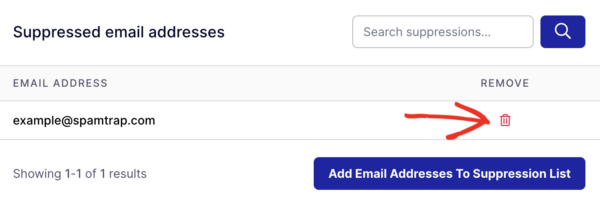 Managing Your Suppression List
