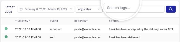 Checking the Email Log