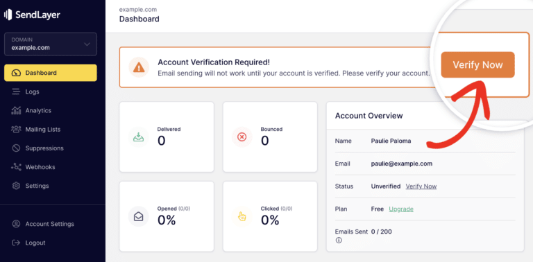 Verifying Your Account
