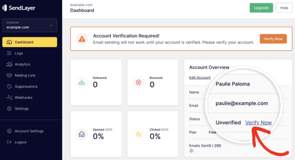 Verifying Your Account