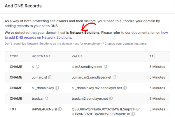 How to Set Up SendLayer on Network Solutions