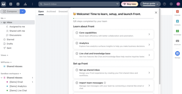 Getting Started With Front Customer Service Platform