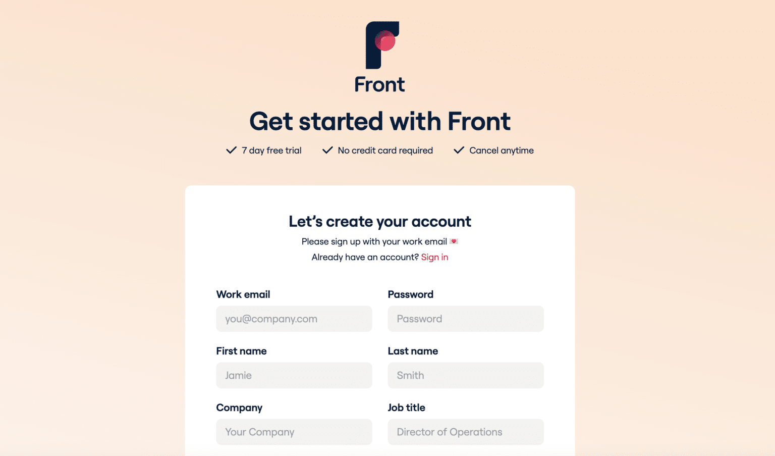 Getting Started With Front Customer Service Platform